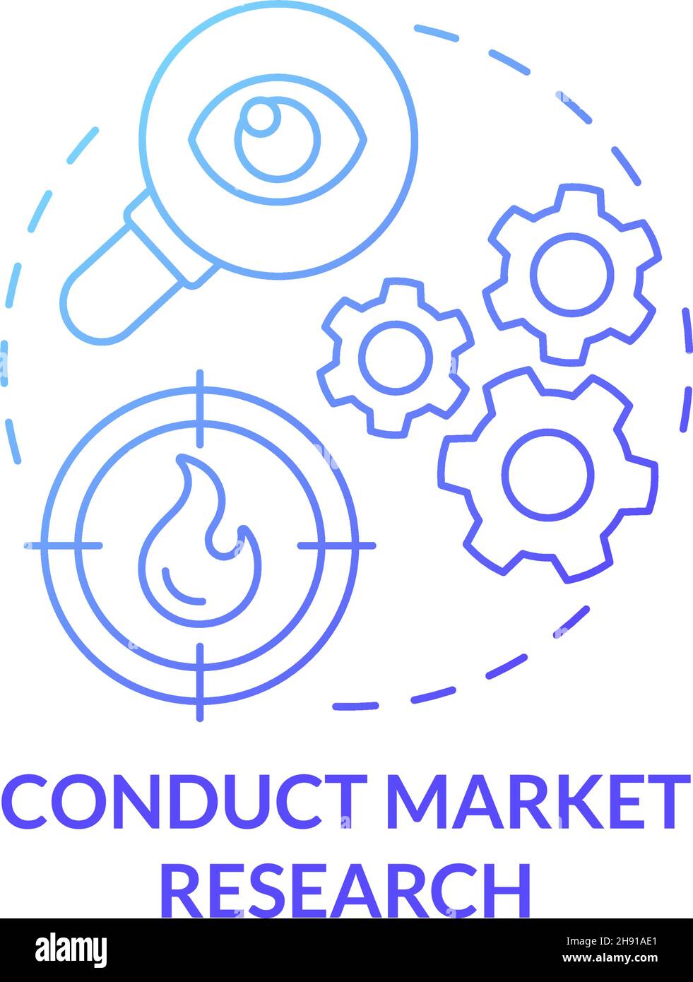 Conduct market research for success concept icon Stock Vector Image ...