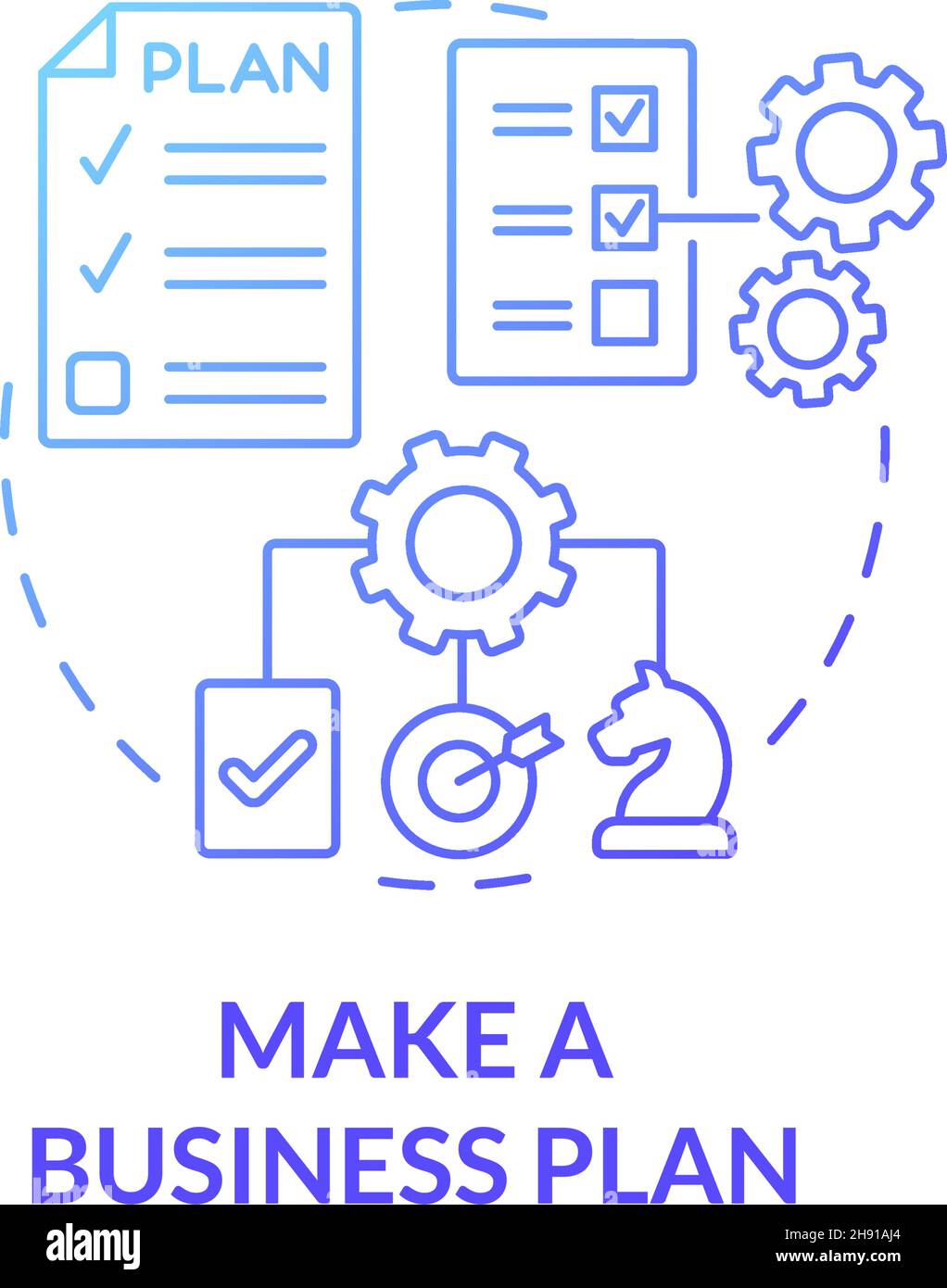Make business plan for growth concept icon Stock Vector Image & Art - Alamy