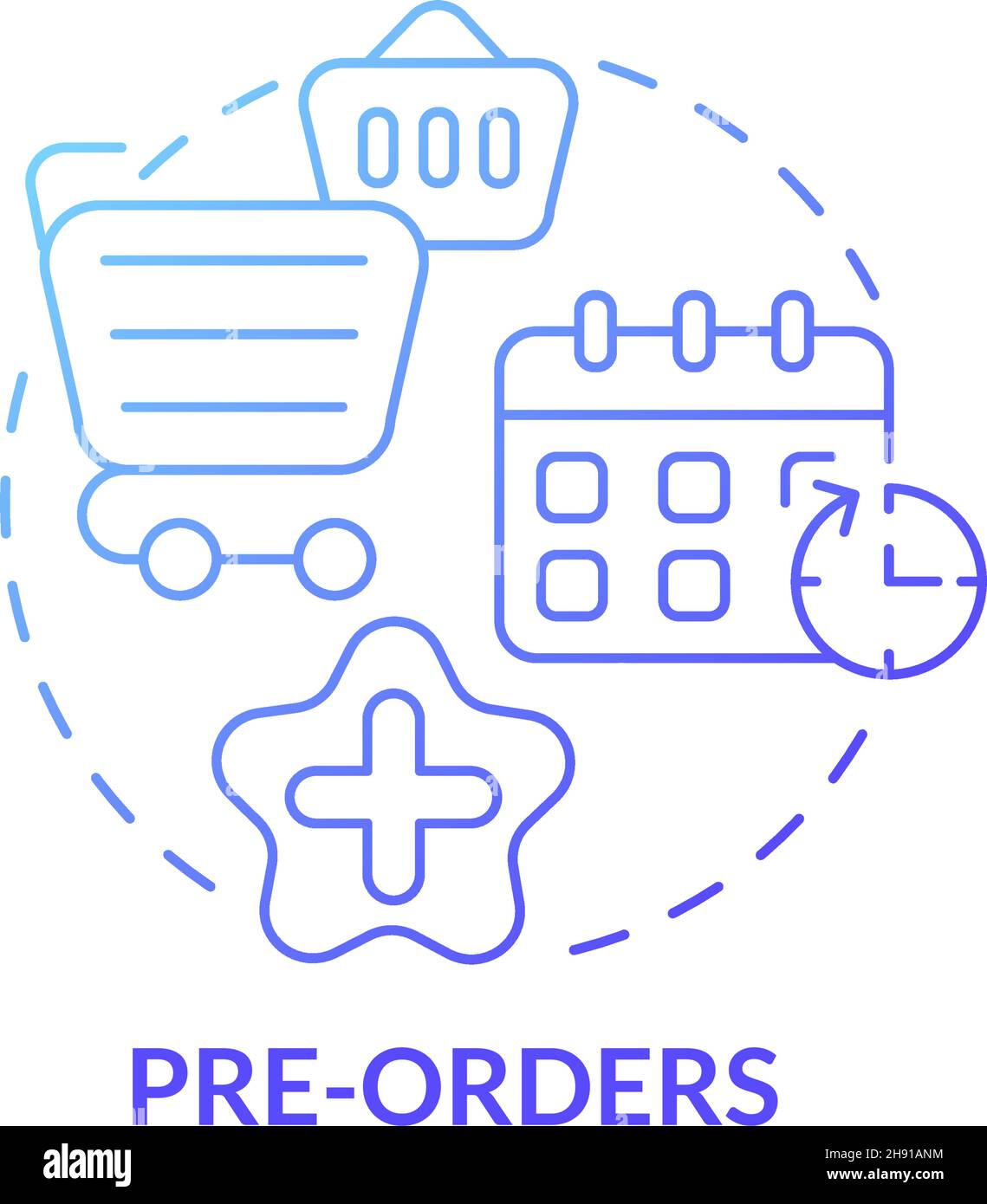 Pre-orders of products concept icon Stock Vector Image & Art - Alamy