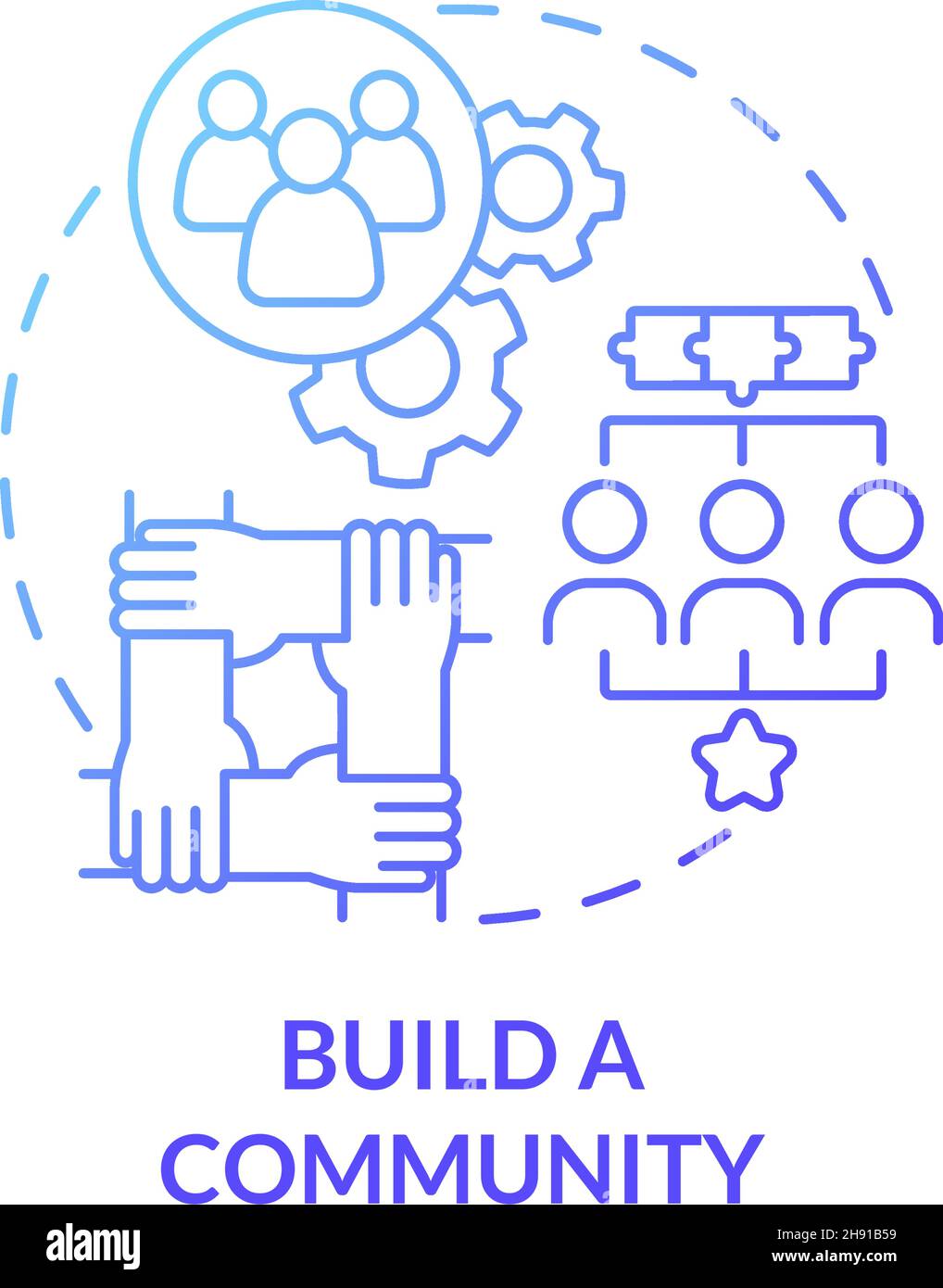 Build a community business concept icon Stock Vector Image & Art - Alamy