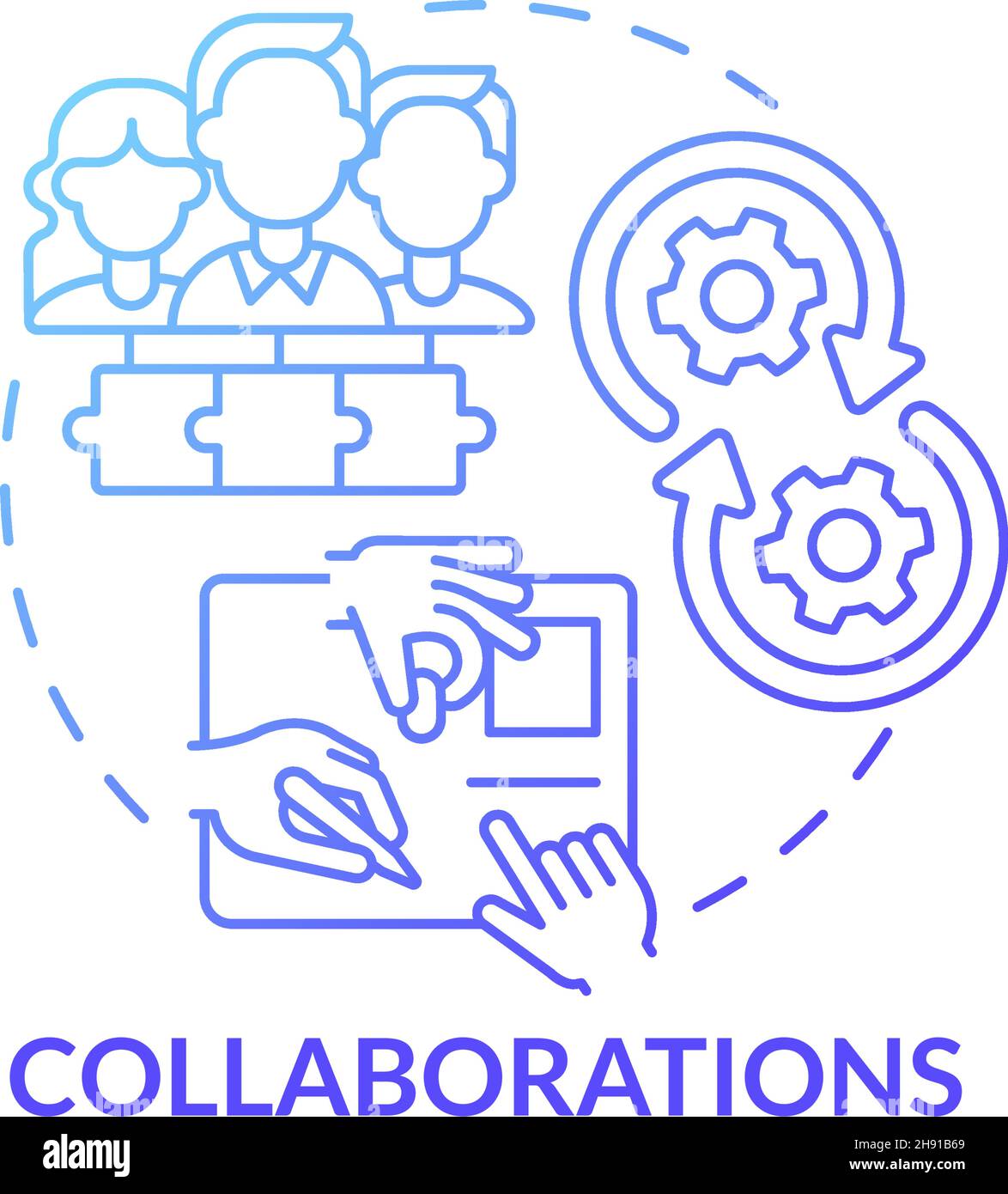 Collaboration project concept icon Stock Vector Image & Art - Alamy