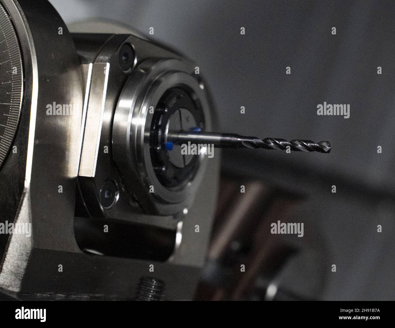 driven tool drill in a cnc lathe Stock Photo - Alamy
