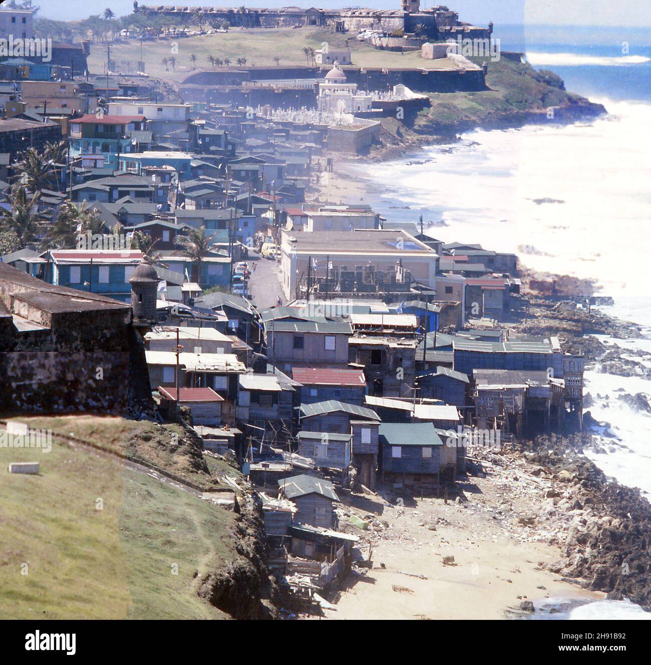 San Juan, Puerto Rico, towards Castillo San Felipe del Morro, Caribbean ...