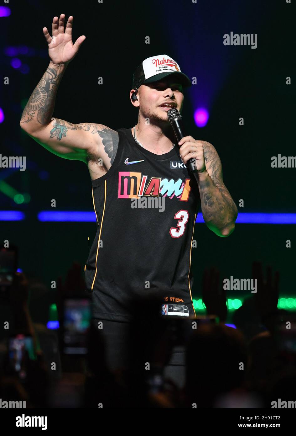 Miami, FL, USA. 02nd Dec, 2021. Kane Brown performs during the Blessed ...