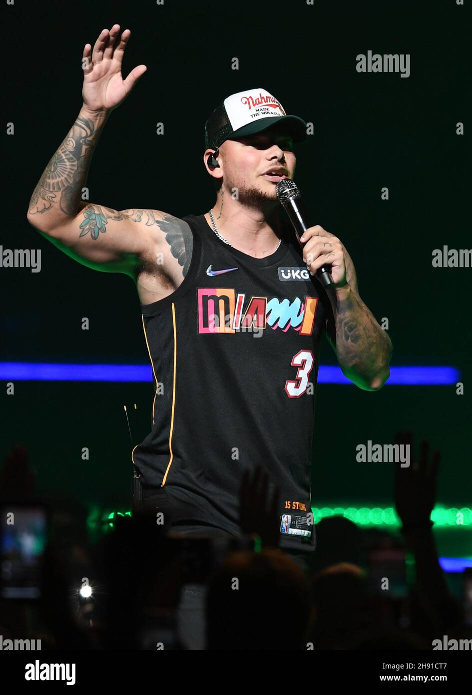 Miami, FL, USA. 02nd Dec, 2021. Kane Brown performs during the Blessed ...