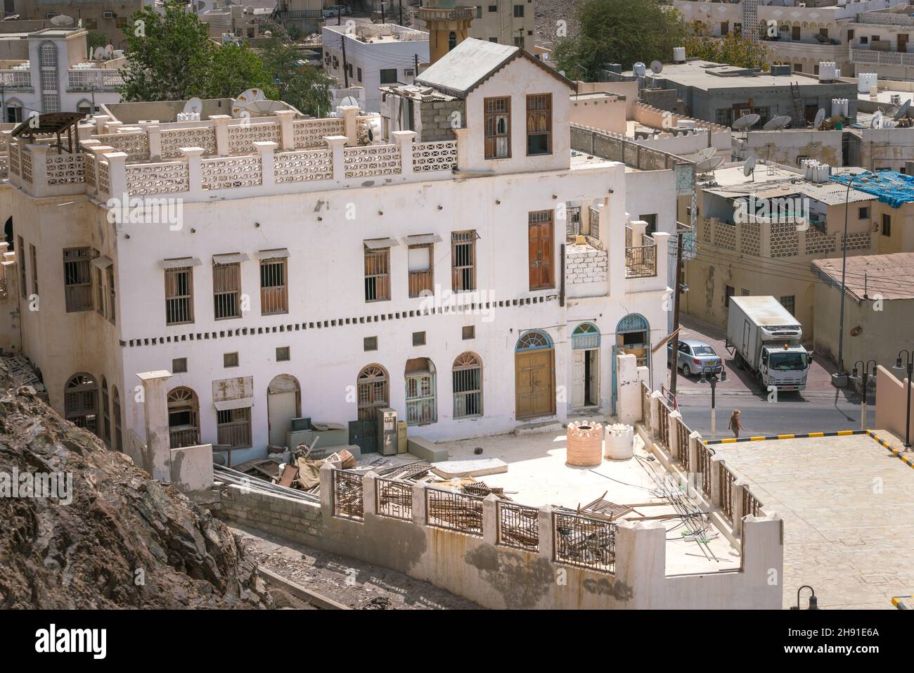 Muscat, Oman - 04.04.2018: Traditional old house in arabian style in ...