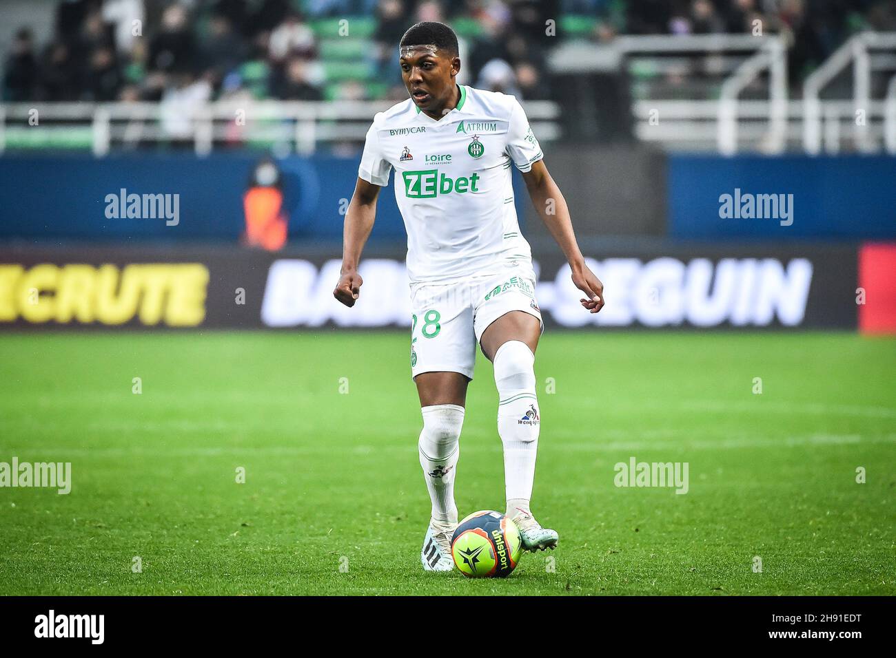 Zaydou YOUSSOUF of Saint Etienne during the French championship Ligue 1 ...