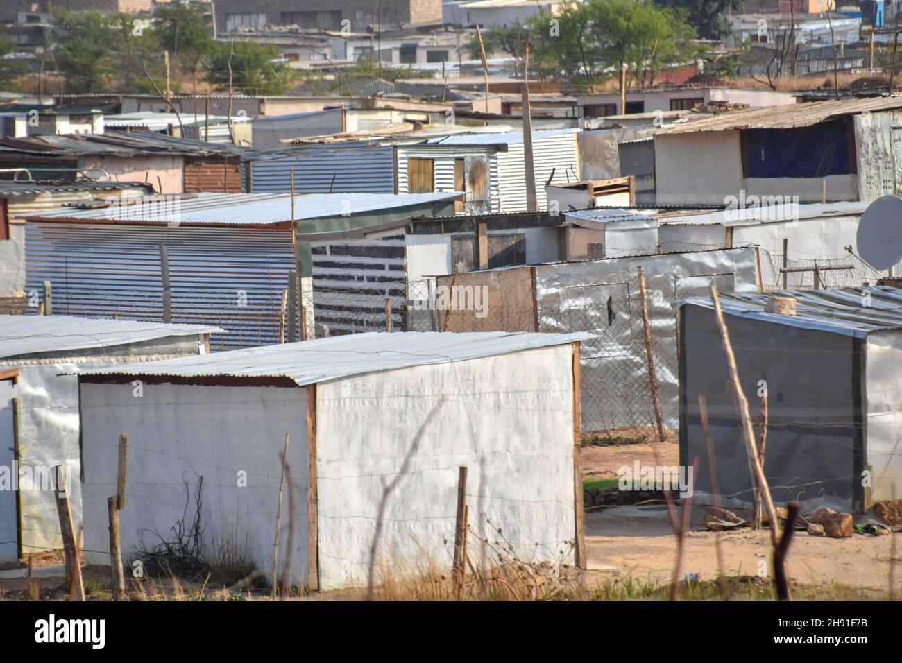 Buildings in informal settlements hidden in the eastern part of ...