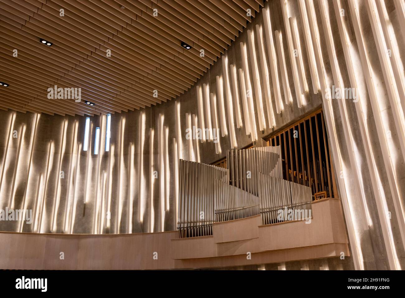 The Organ inside the Northern Lights Cathedral - Alta Church Stock ...
