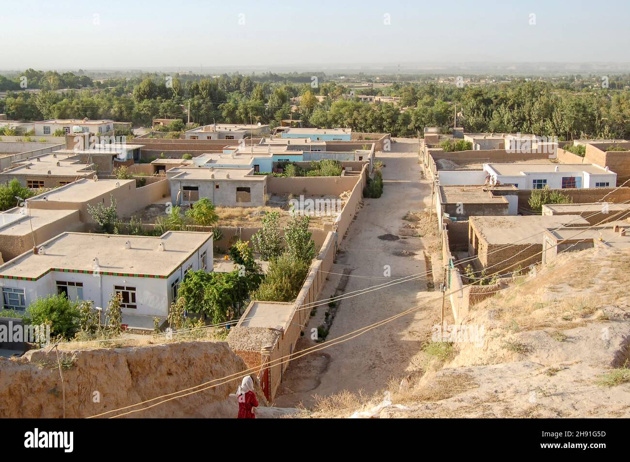 Middle-class housing in the valley in Kabul Afghanistan with compounds ...