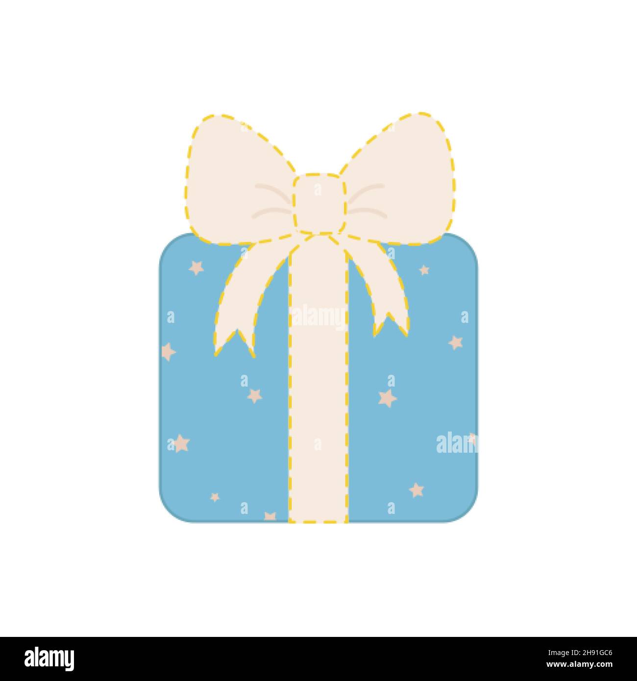 A Cute cartoon blue gift icon art Stock Vector Image & Art - Alamy