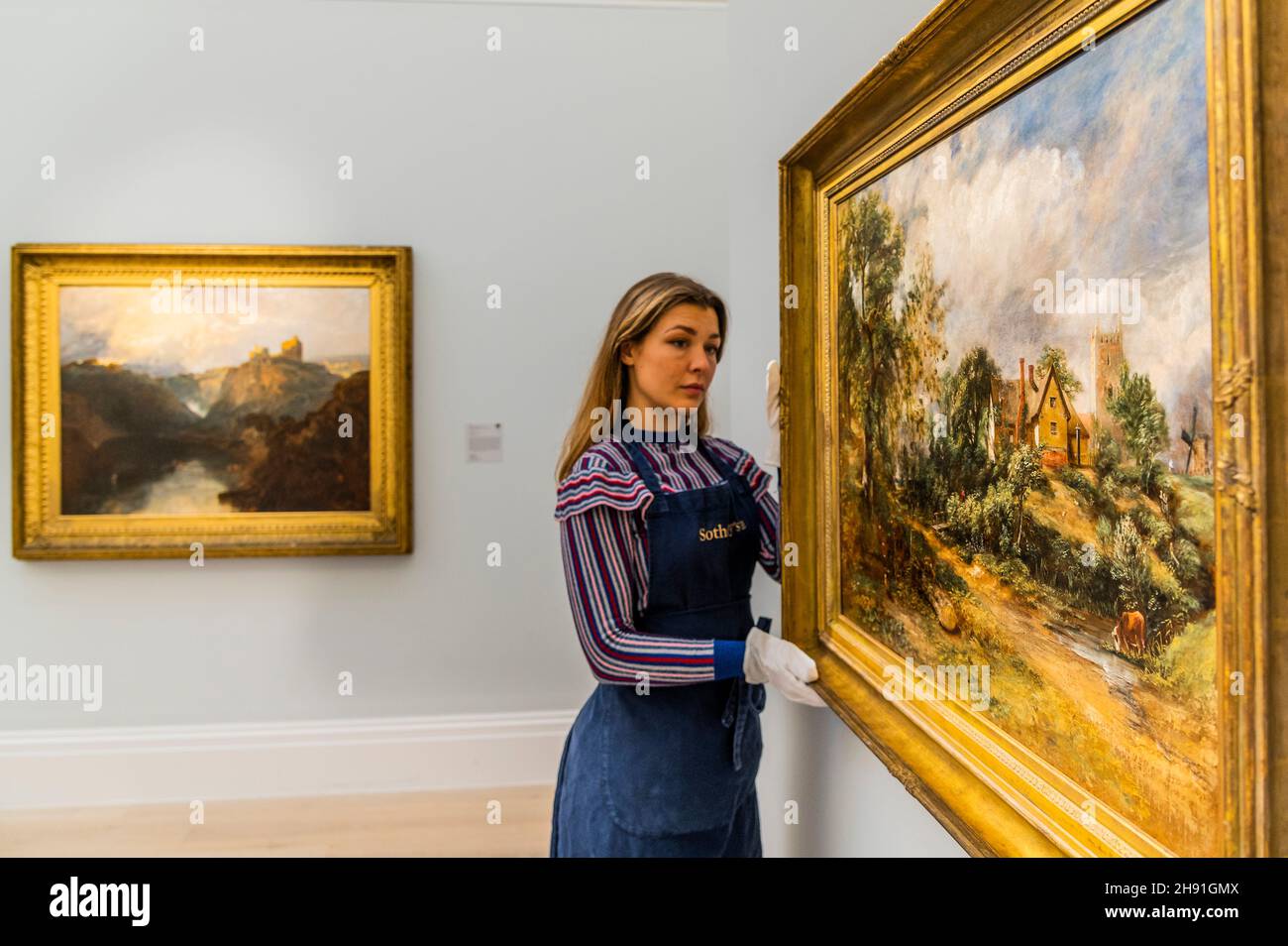 London, UK. 3rd Dec, 2021. JMW Turner, Cilgerran Castle, est £300,000 ...