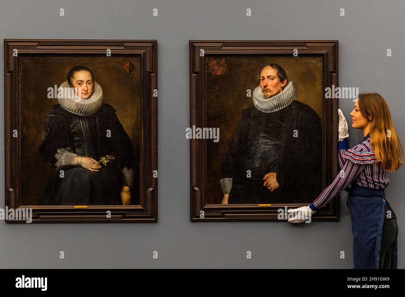 London, UK. 3rd Dec, 2021. Anthony Van Dyke, Portrait of Jacob de Witte ...