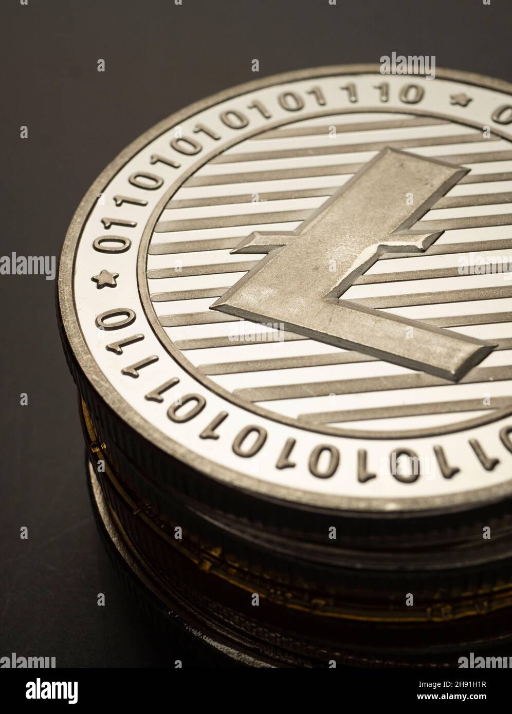 Litecoin digital cryptocurrency coin Stock Photo - Alamy