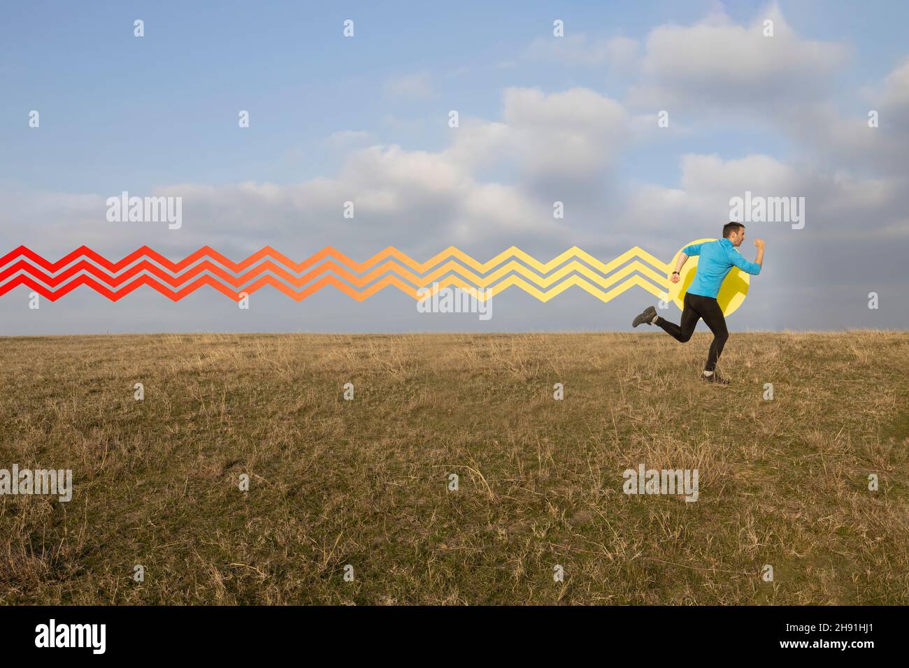 A man running fast in the nature. Speed concept Stock Photo - Alamy