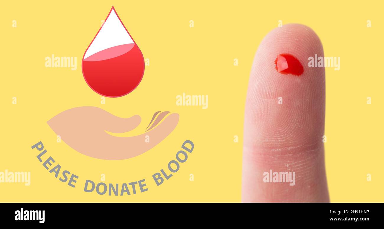 Blood drop finger hi-res stock photography and images - Alamy