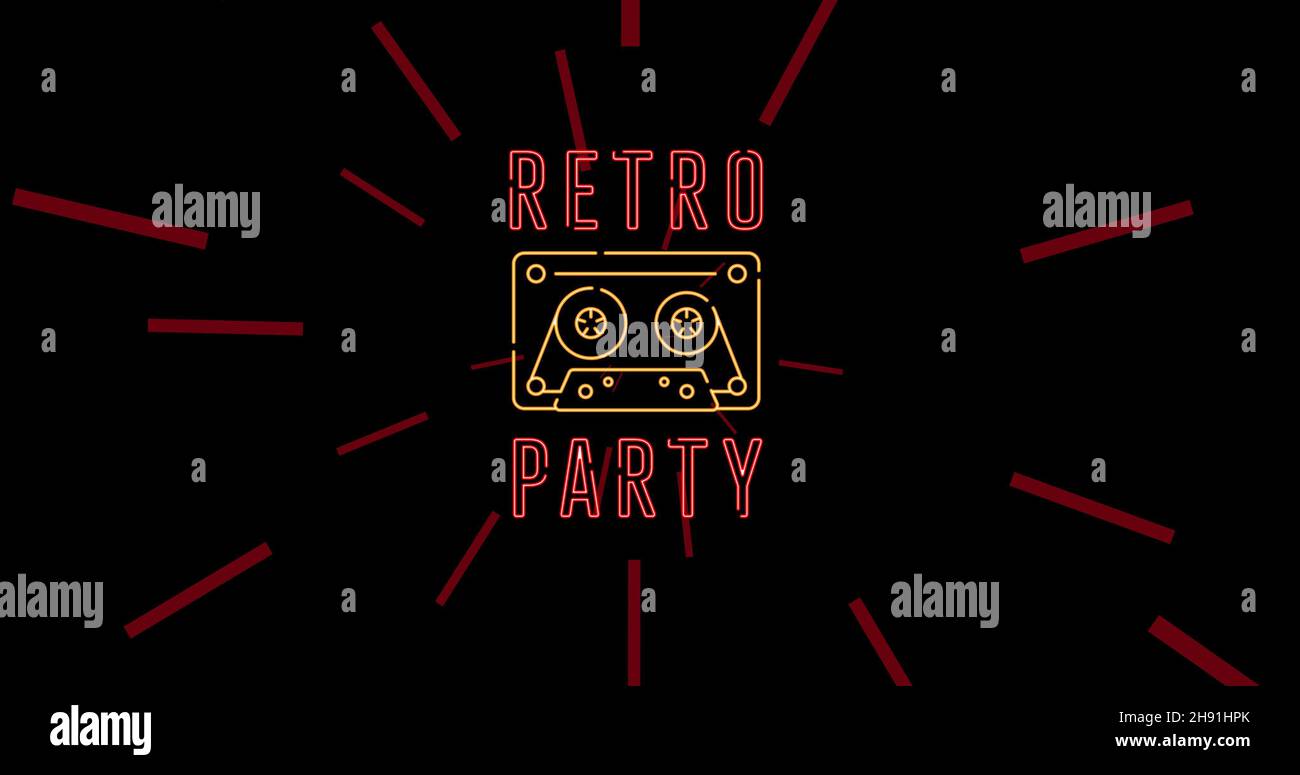 Retro party background hi-res stock photography and images - Alamy