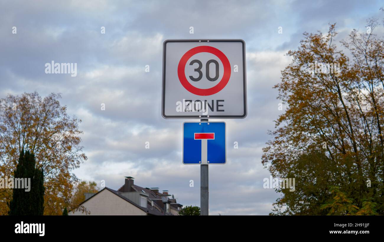 Dead End Road Germany French Dead End Road Sign Stock Photo Download