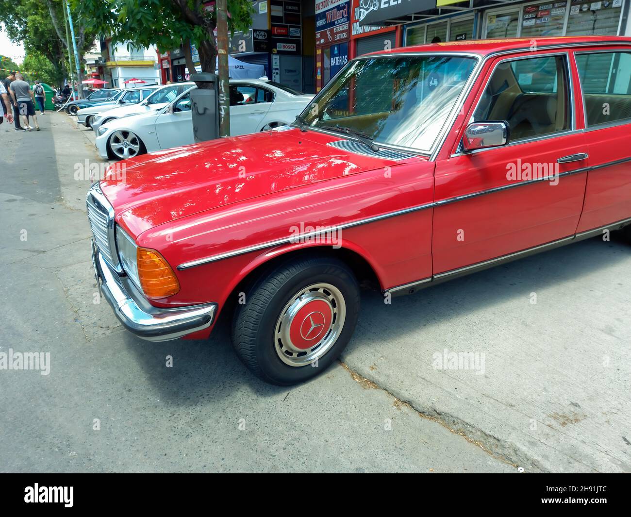 BUENOS AIRES, ARGENTINA - Nov 08, 2021: Executive luxury red German ...
