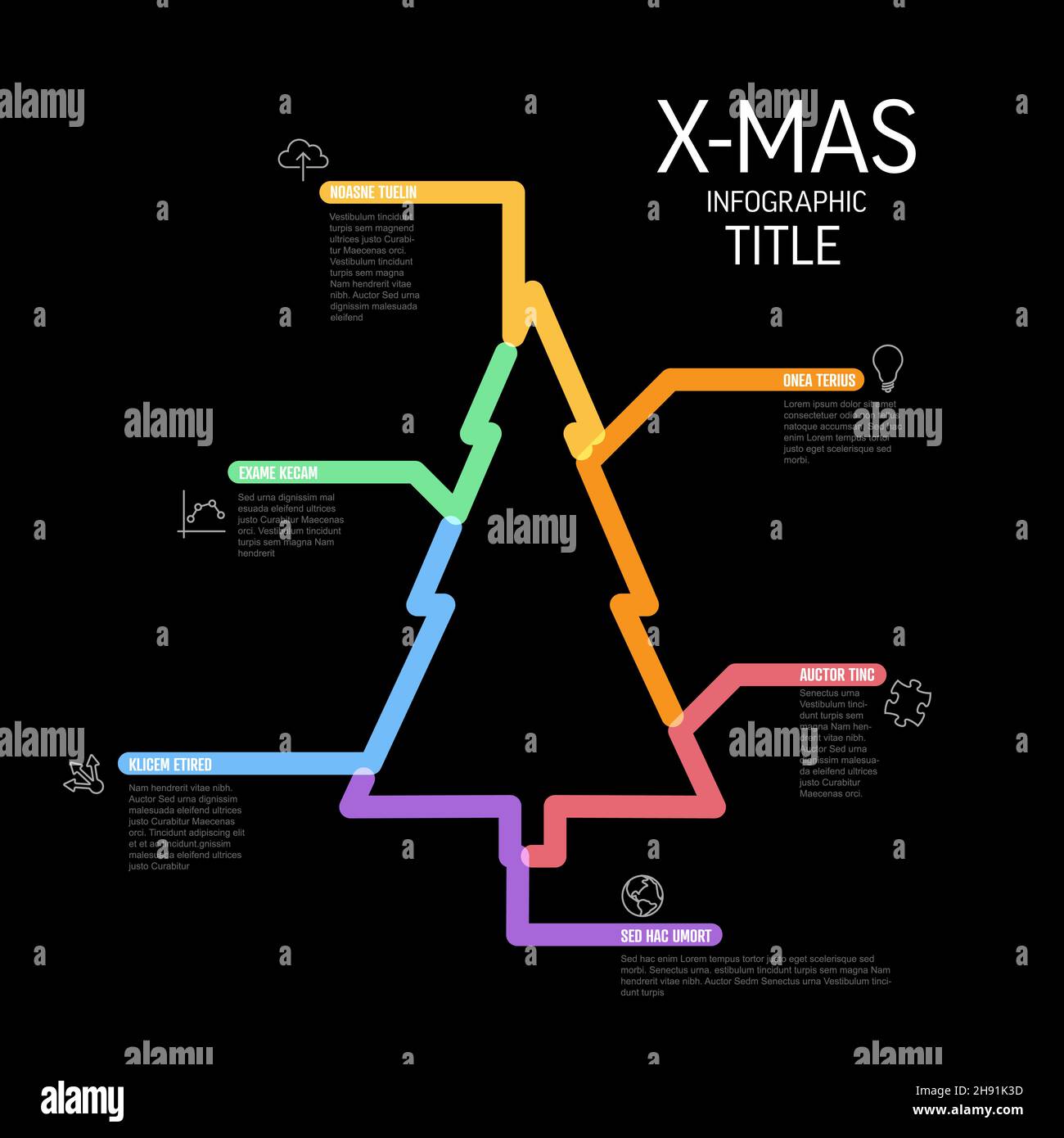 Vector christmas tree Infographic report template made from thick ...