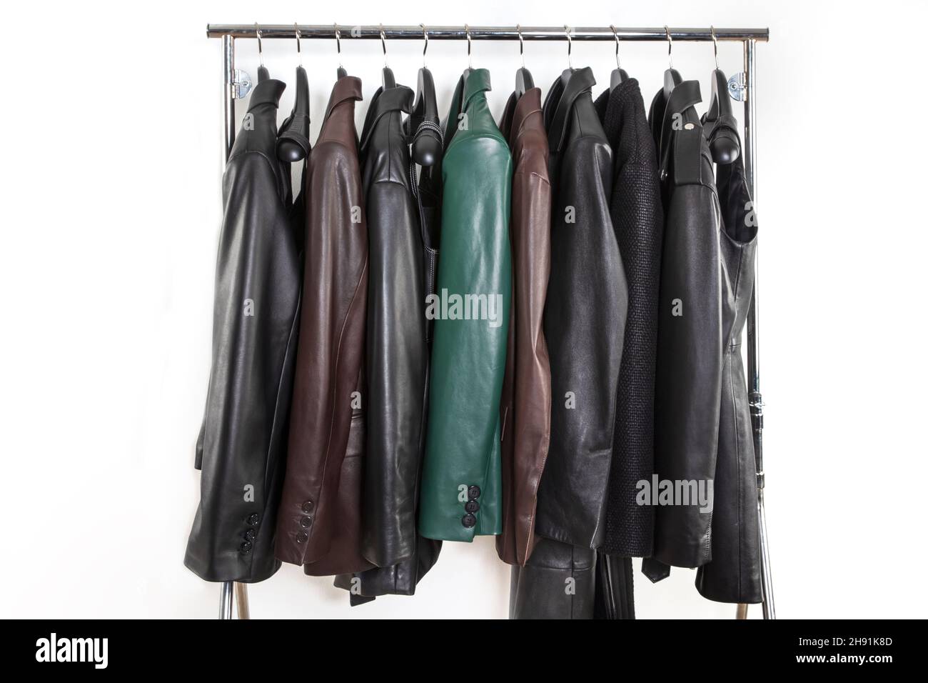 Black leather jacket texture Cut Out Stock Images & Pictures - Alamy