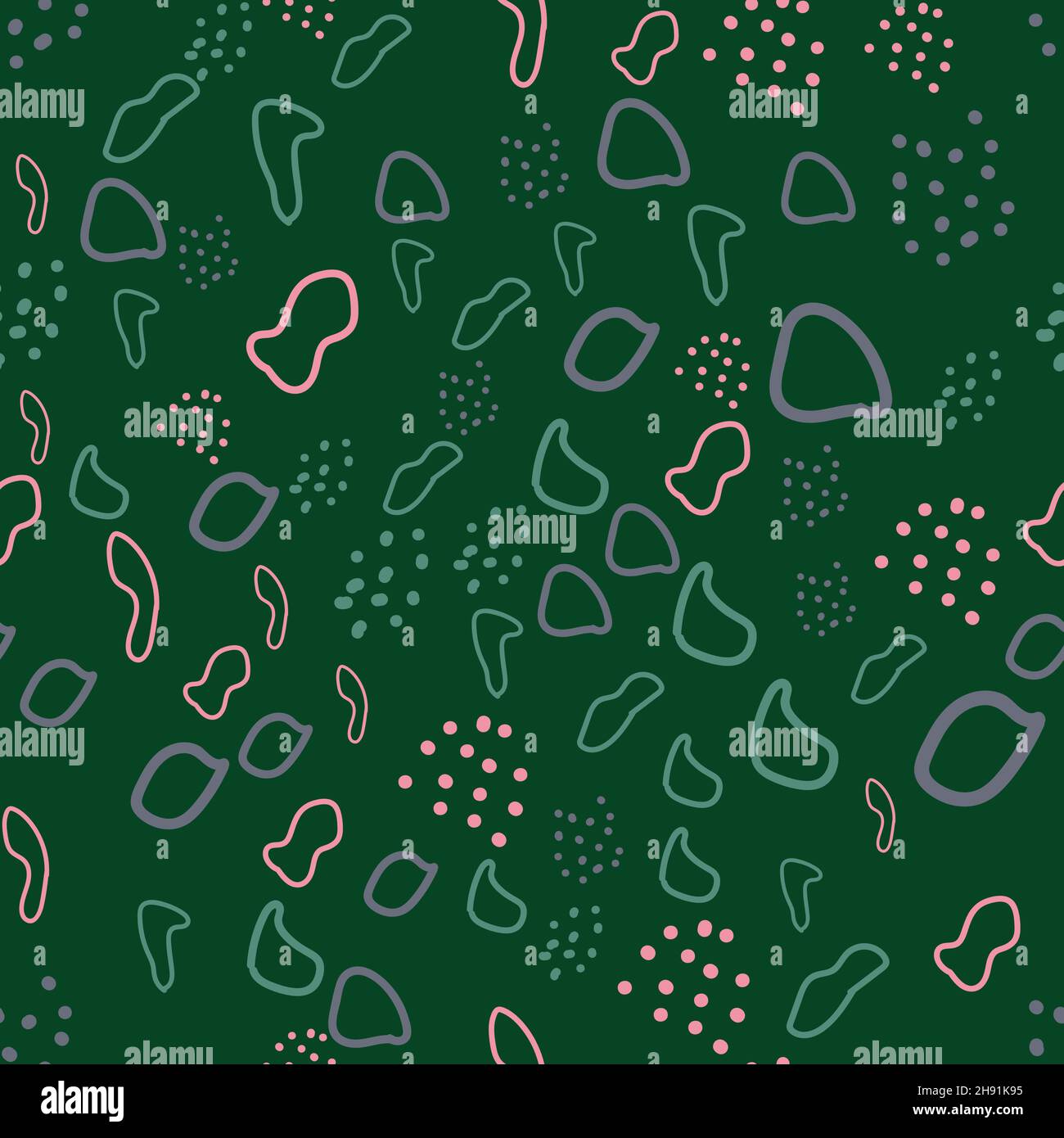 Abstract contemporary modern trendy seamless patterns. Hand drawn ...