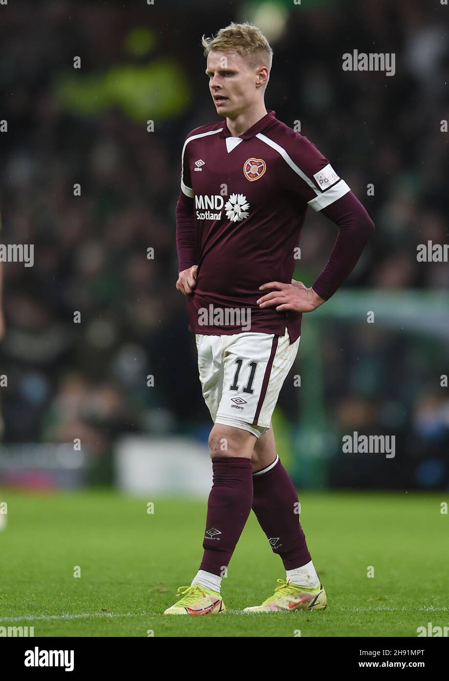 Glasgow, Scotland, 2nd December 2021. Gary Mackay-Steven of Hearts ...