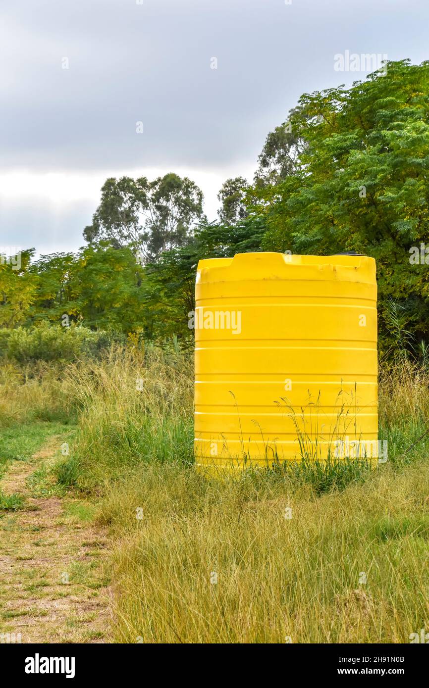 A large industrial sized yellow container containing thousands of ...
