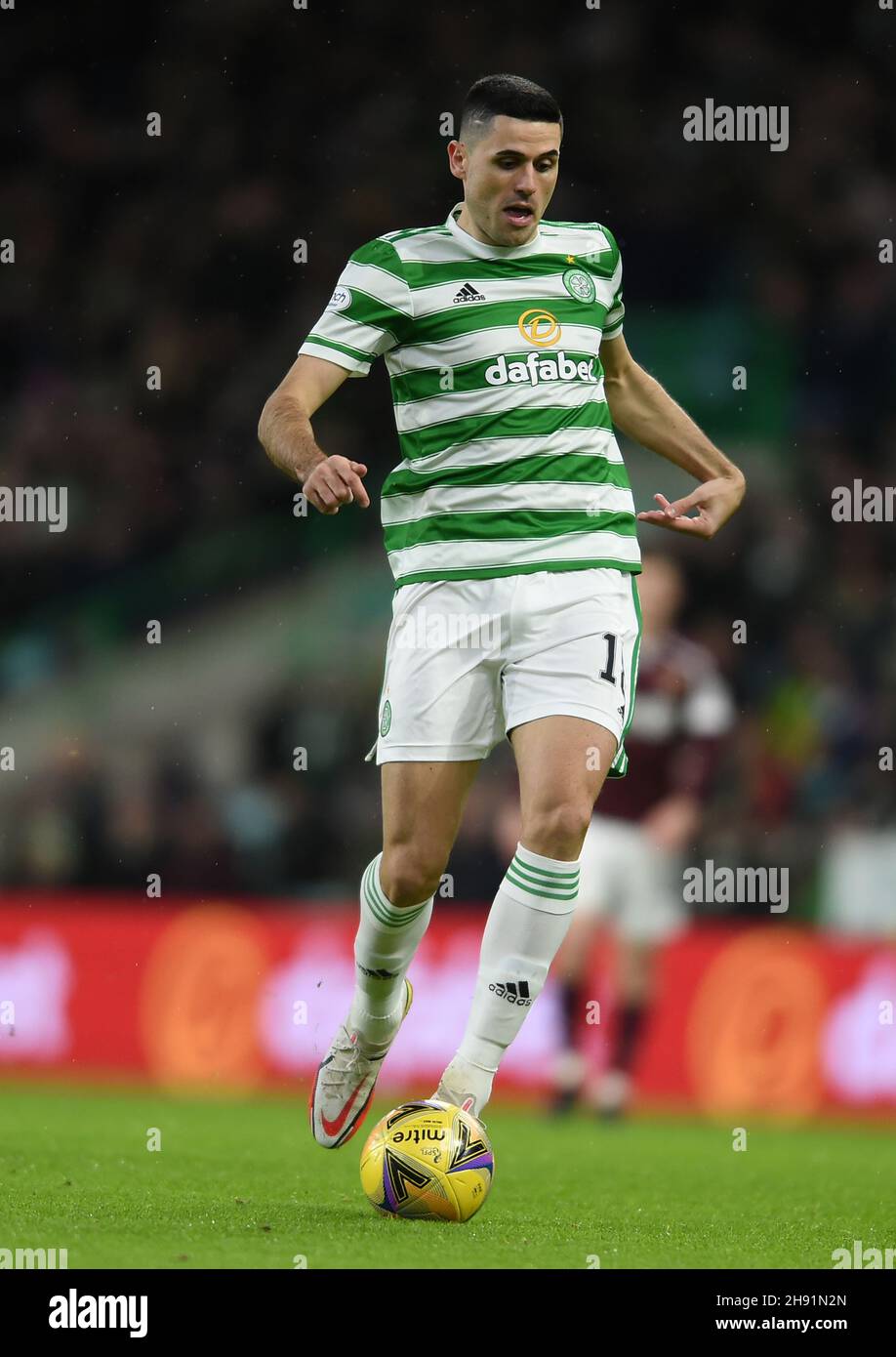 Glasgow, Scotland, 2nd December 2021. Tom Rogic of Celtic during the ...