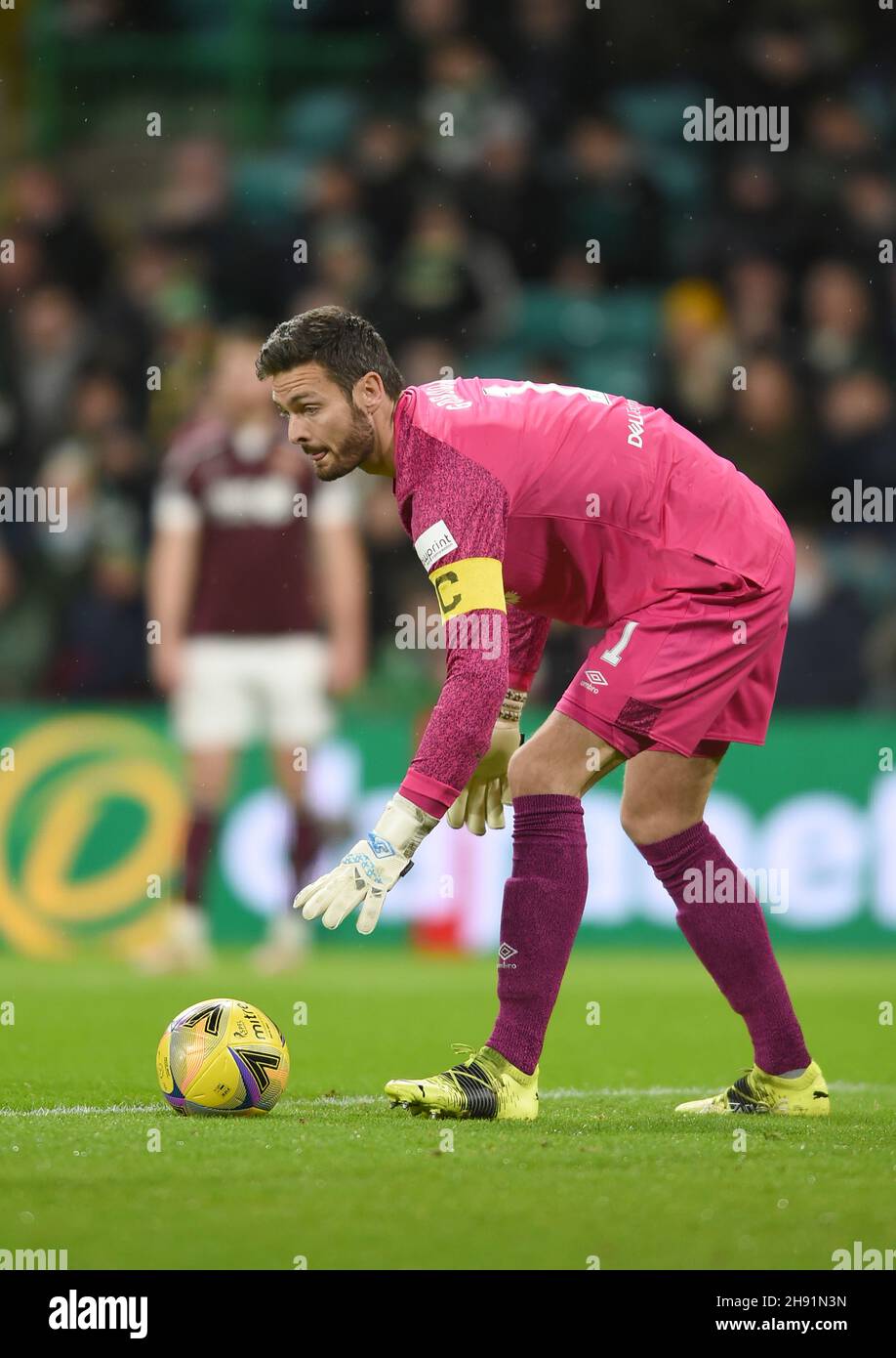 Glasgow, Scotland, 2nd December 2021. Craig Gordon of Hearts during the ...