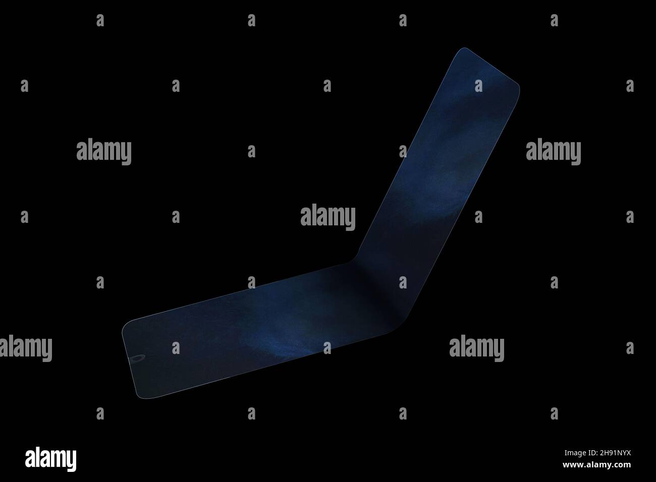 Thin foldable display isolated on black background. Futuristic ...