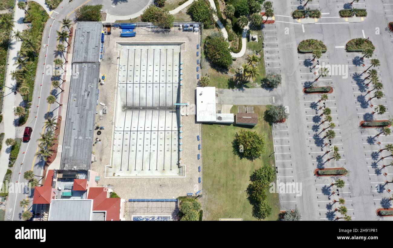 Aerial view of Lake Worth Beach in Florida, United States Stock Photo ...