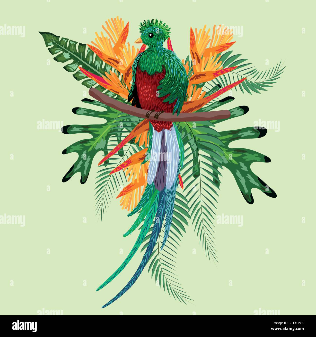 Quetzal Flying Painting