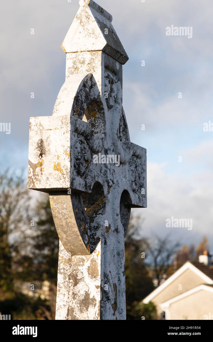 Celtic crosses mounted on cemeteries in Ireland Stock Photo - Alamy