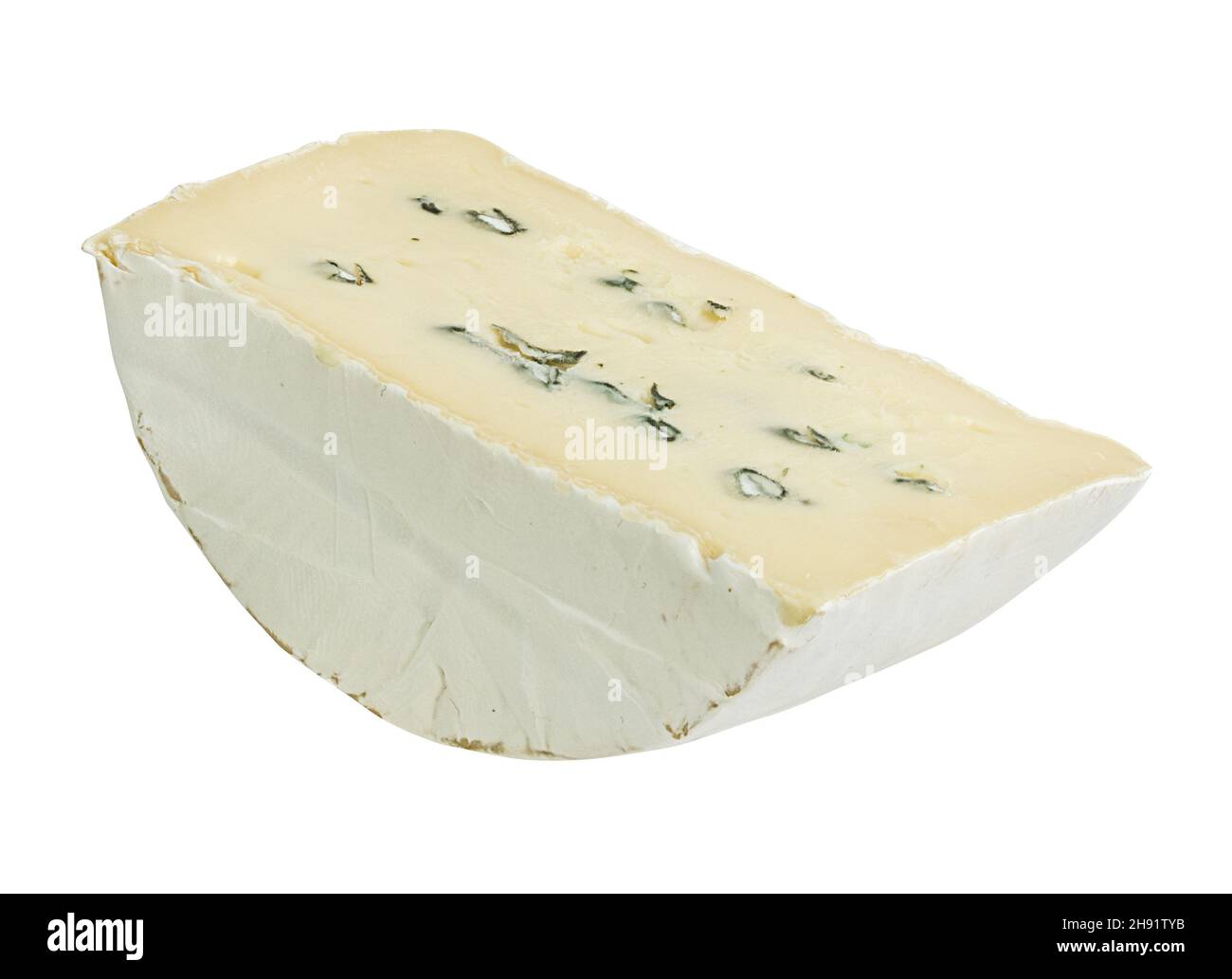 Piece of blue cheese isolated on white background Stock Photo - Alamy