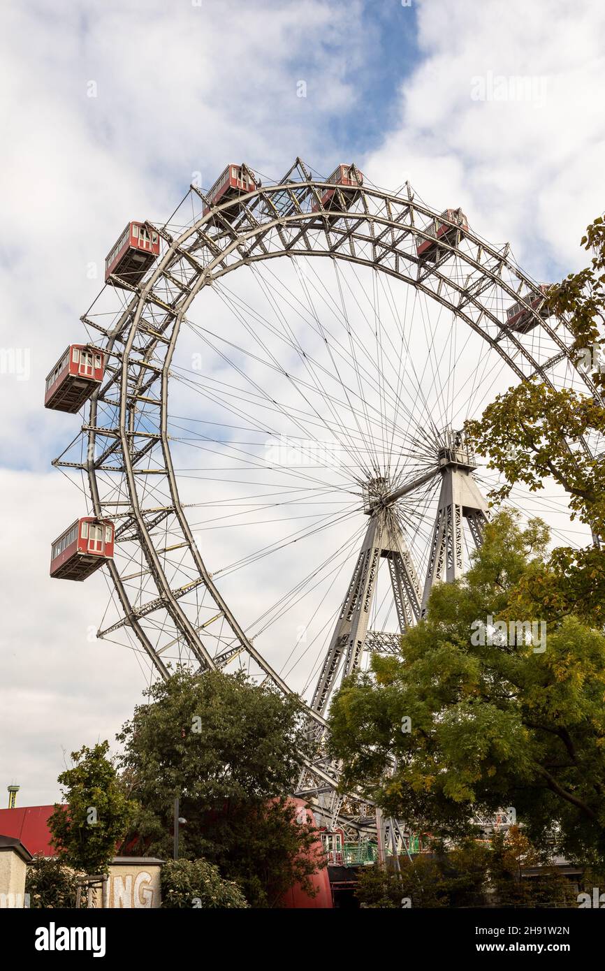 Giant Ferris Wheel at Prater Park in Vienna, Austria Stock Photo - Alamy