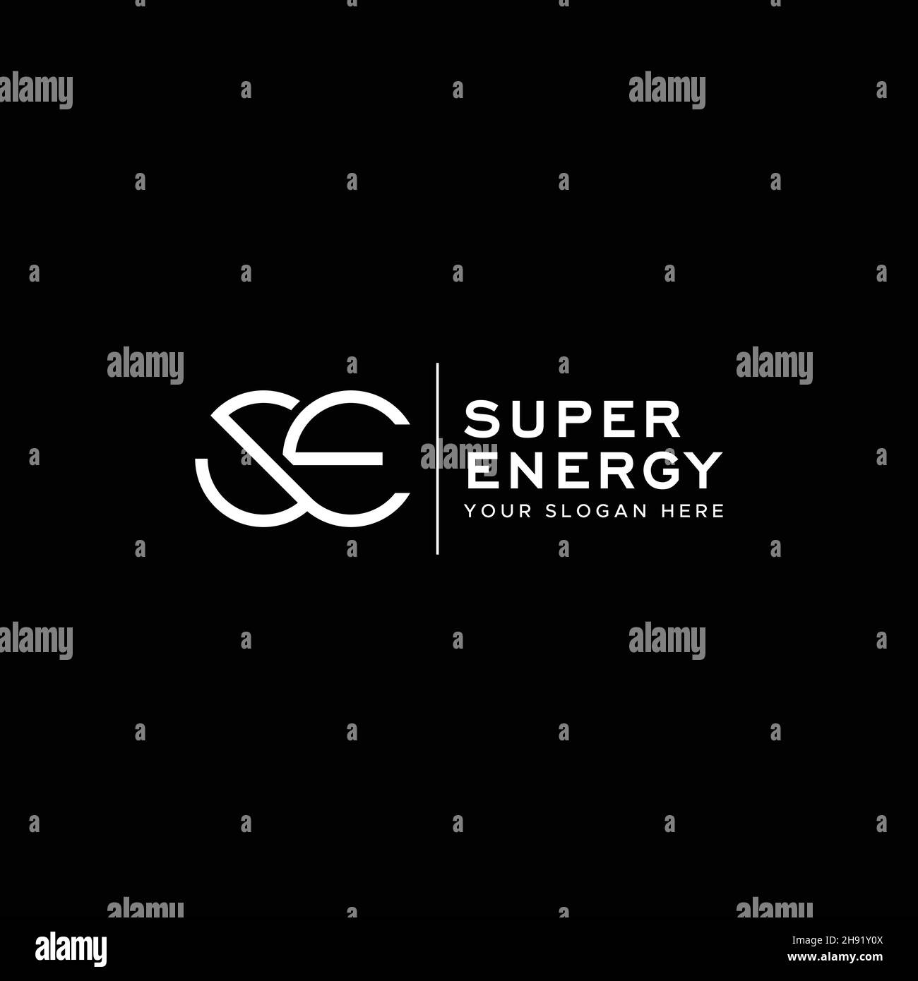 flat simple lettermark initial SE logo design Stock Vector Image & Art ...