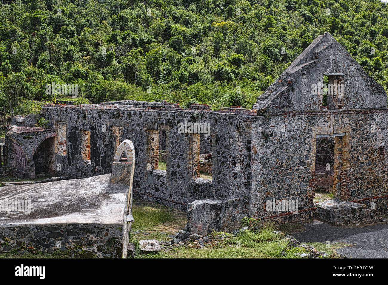 Ruins in Virgin Islands National Park Cruz USVI Stock Photo - Alamy
