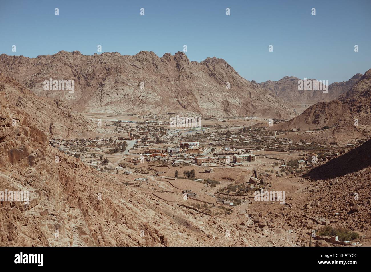 Aerial view of Saint Catherine City in Sinai, Egypt Stock Photo - Alamy