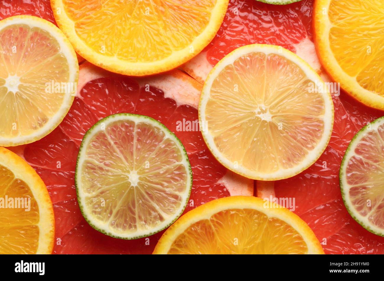 lime, lemon, grapefruit and orange slices closeup Stock Photo - Alamy
