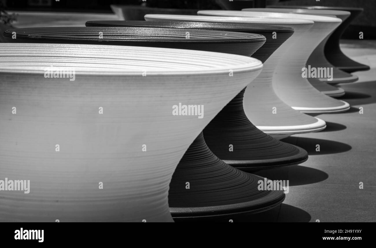 Plastic cups circle Black and White Stock Photos & Images - Alamy