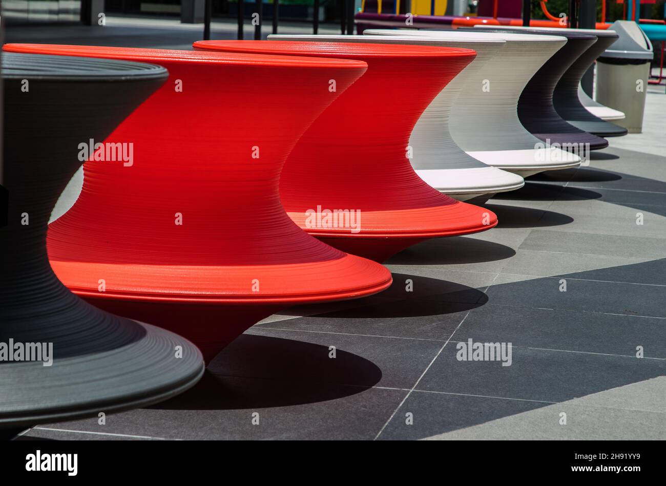 Big abstract circular cups shape design colorful for space decoration ...