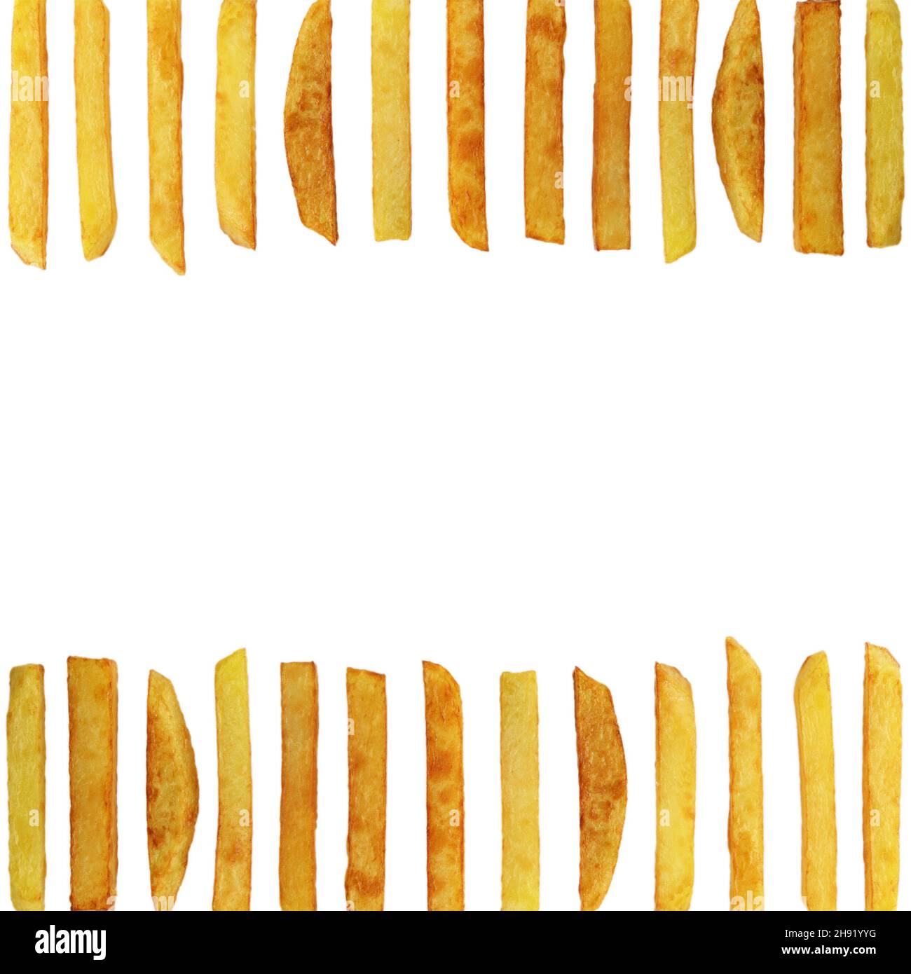 French fries isolated over white Stock Photo - Alamy