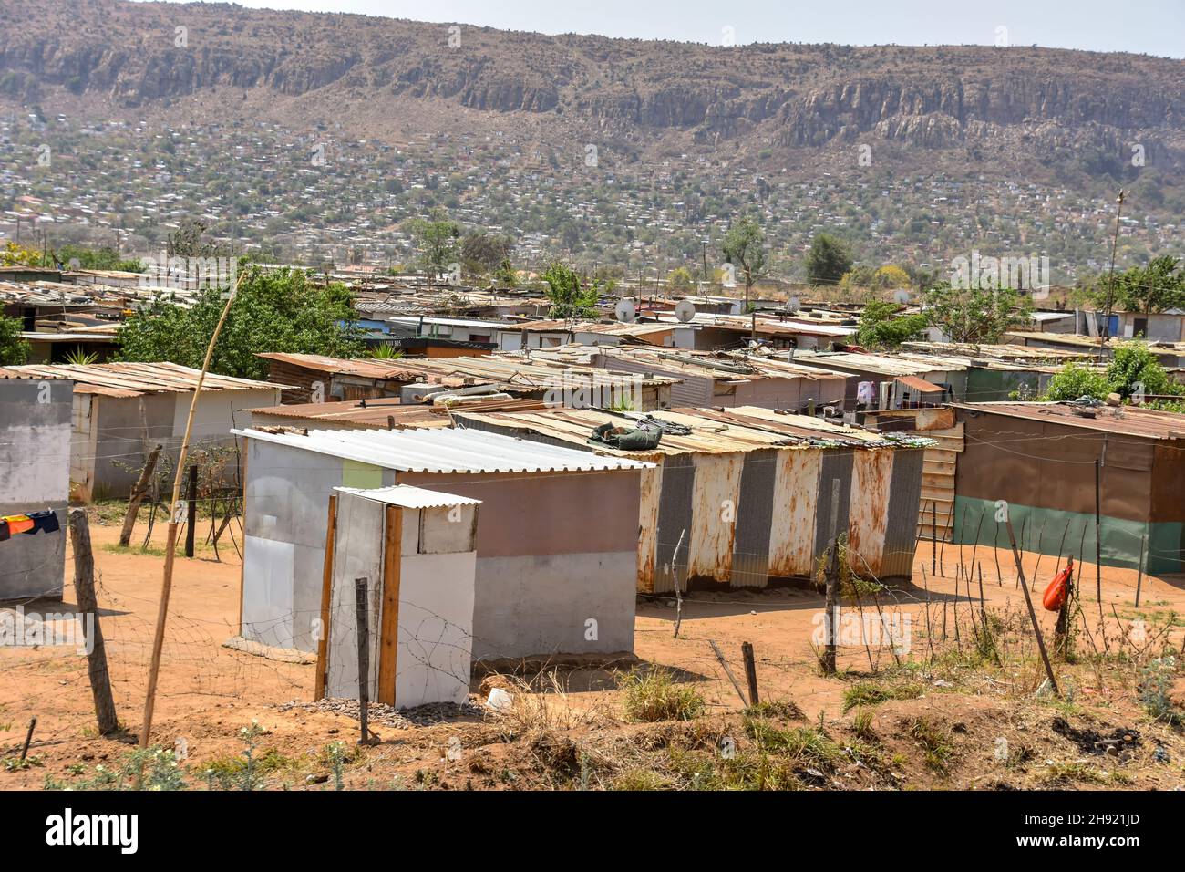 Buildings in informal settlements hidden in the eastern part of ...