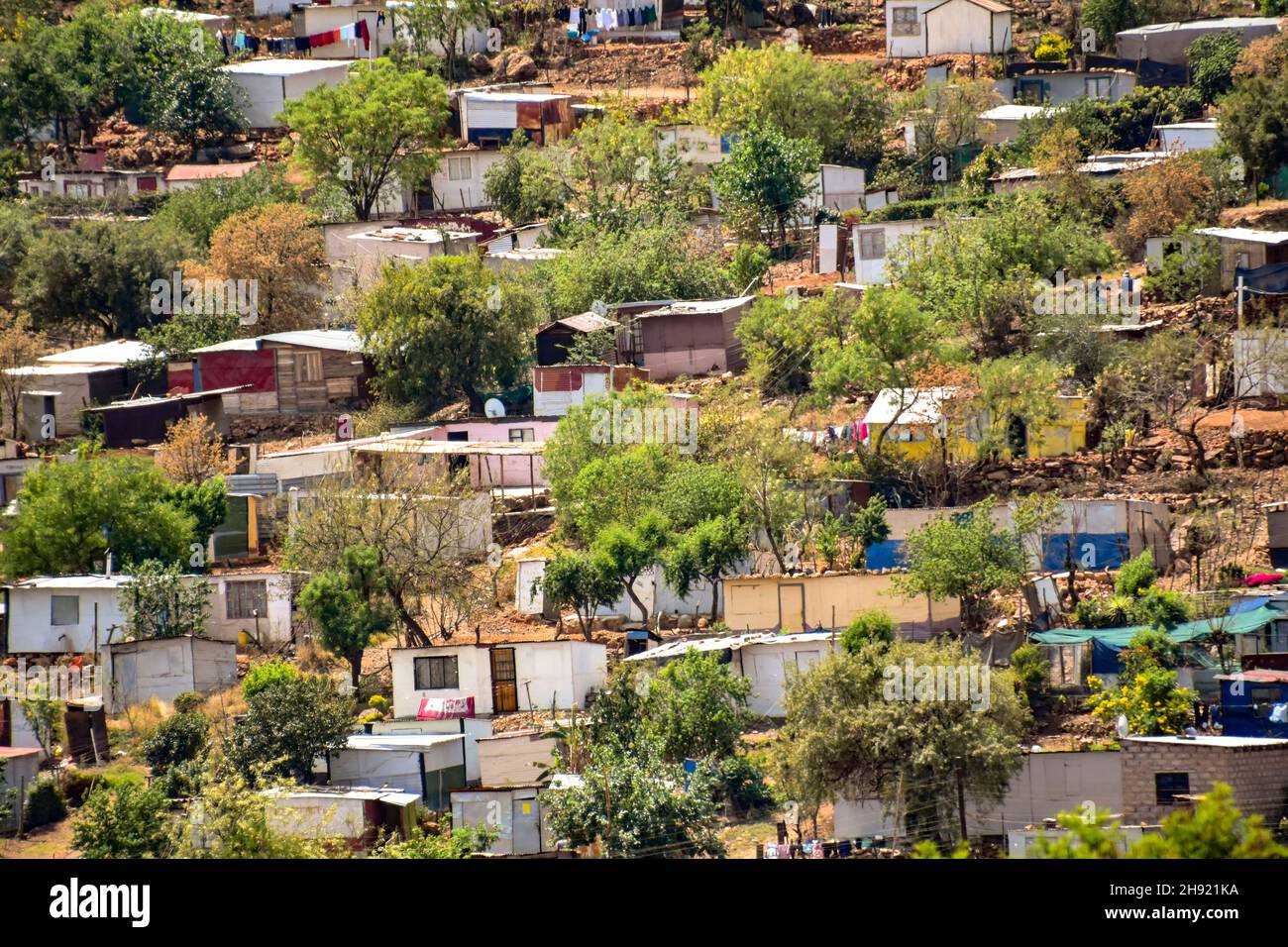 Buildings in informal settlements hidden in the eastern part of ...