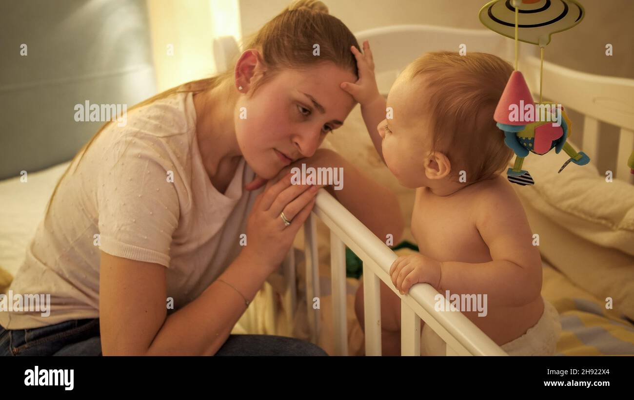 Unhappy children and parent bedtime hi-res stock photography and images ...