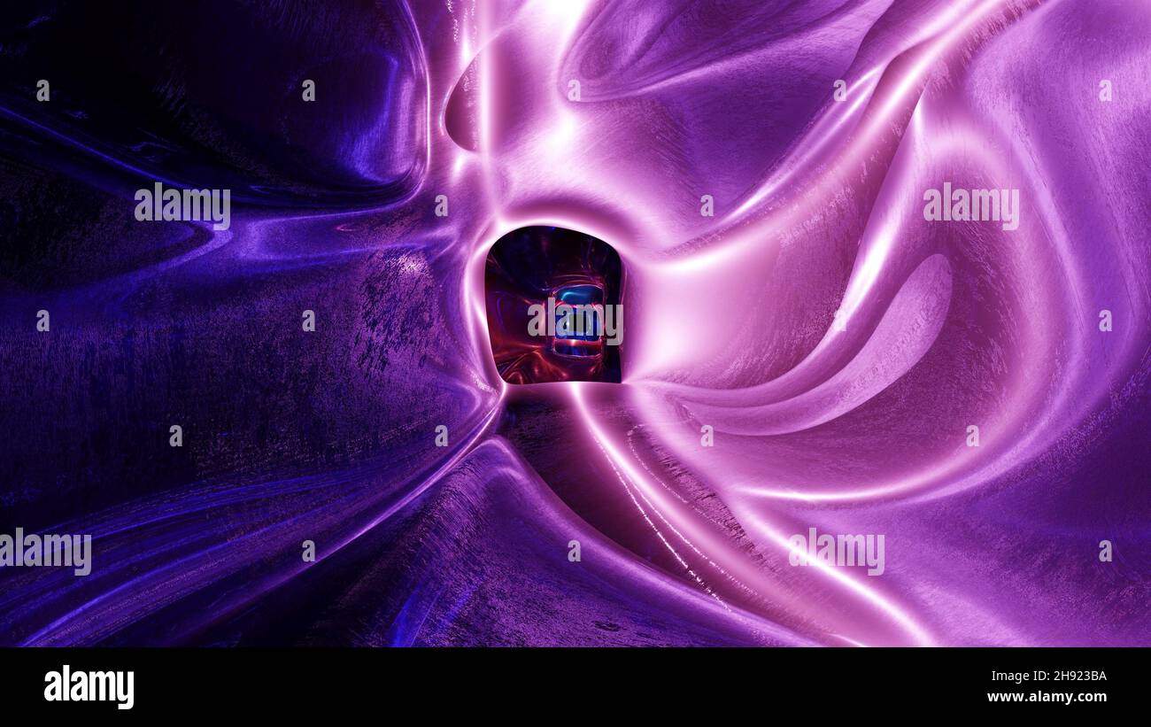 Futuristic background with purple lights Stock Photo - Alamy