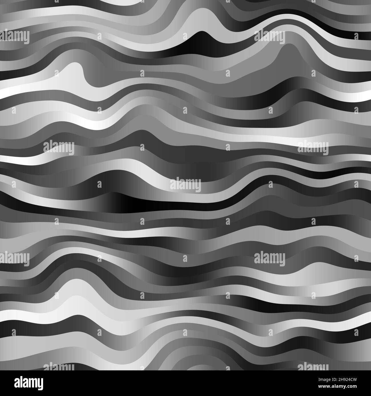 Seamless wavy monochrome stripes surface pattern design for background ...