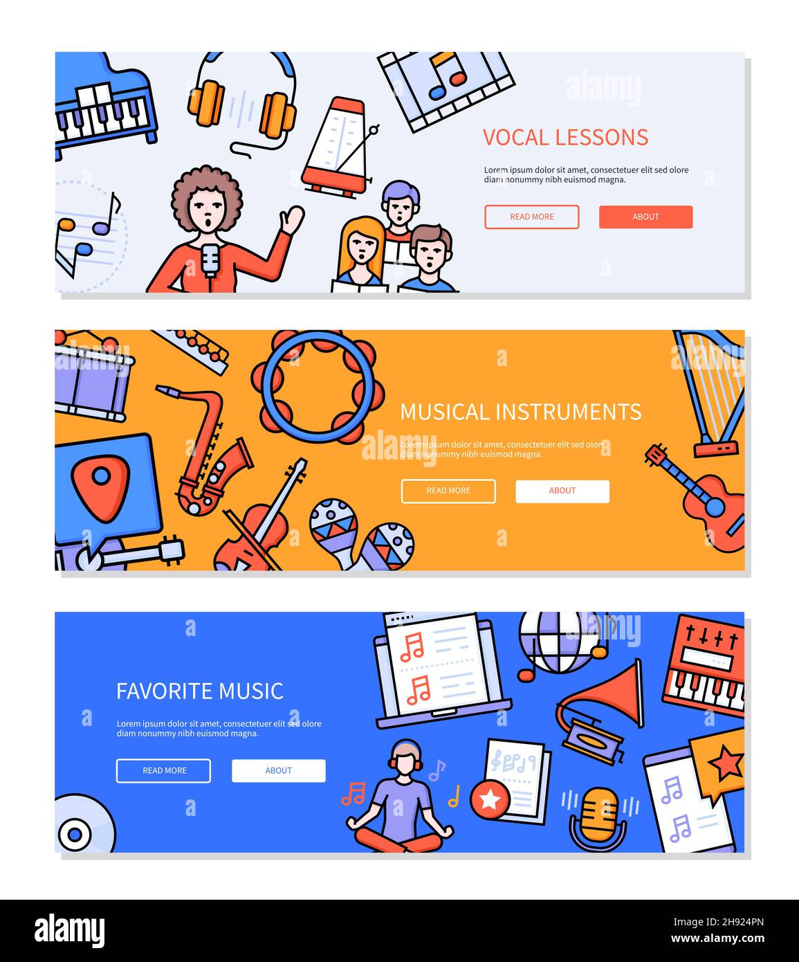 The harp lessons Stock Vector Images - Alamy