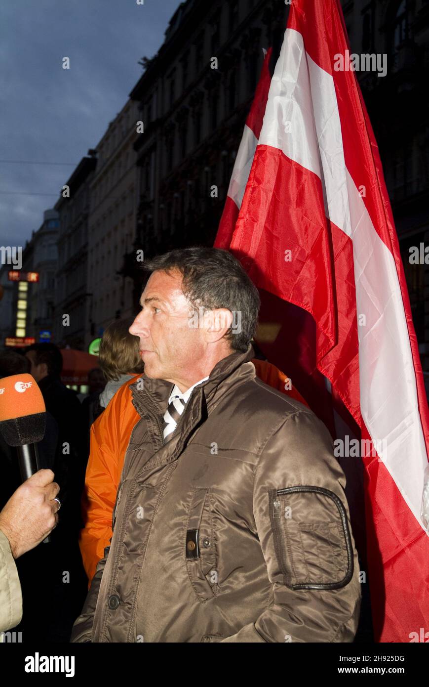 Vienna, Austria. September 23, 2008. Election campaign with Jörg Haider ...